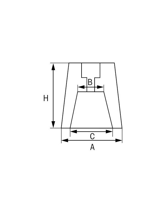 A38247 Conische moer anode zink