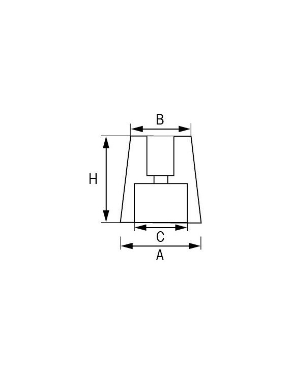 A38247 Conische moer anode zink